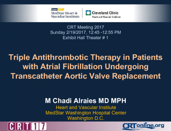 Triple Antithrombotic Therapy in Patients with Atrial Fibrillation ...