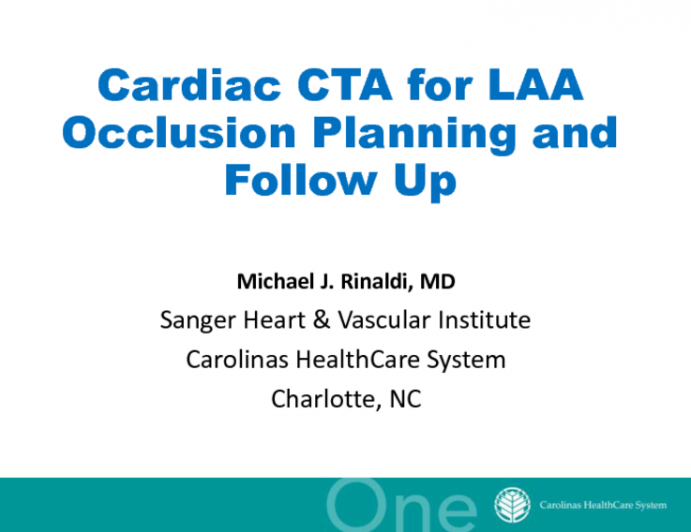 Cardiac CTA for LAA Occlusion Planning and Follow Up | tctmd.com
