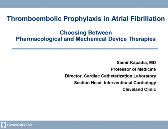 Thromboembolic Prophylaxis in Atrial Fibrillation | tctmd.com