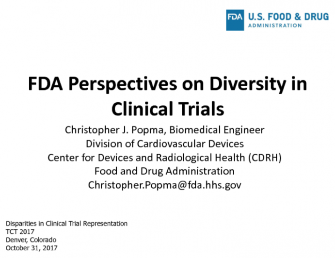 FDA Perspectives on Diversity in Clinical Trials | tctmd.com