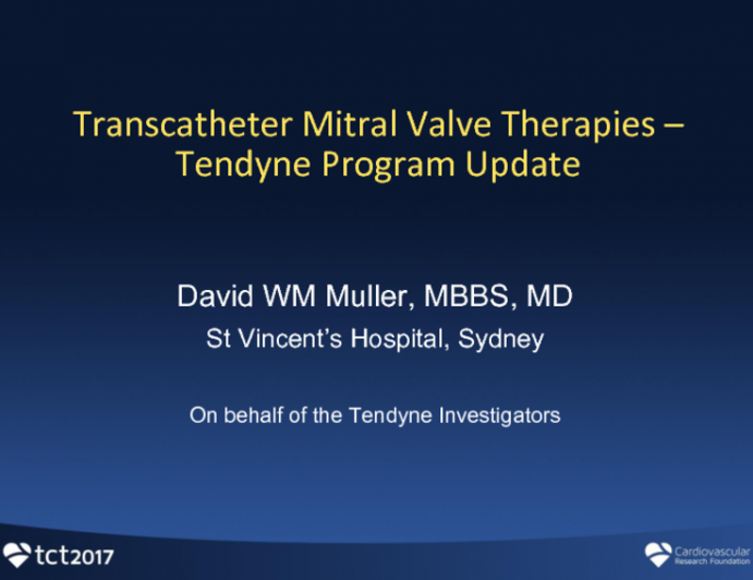 Established TMVR 3: Tendyne - Device Description, Strengths and ...
