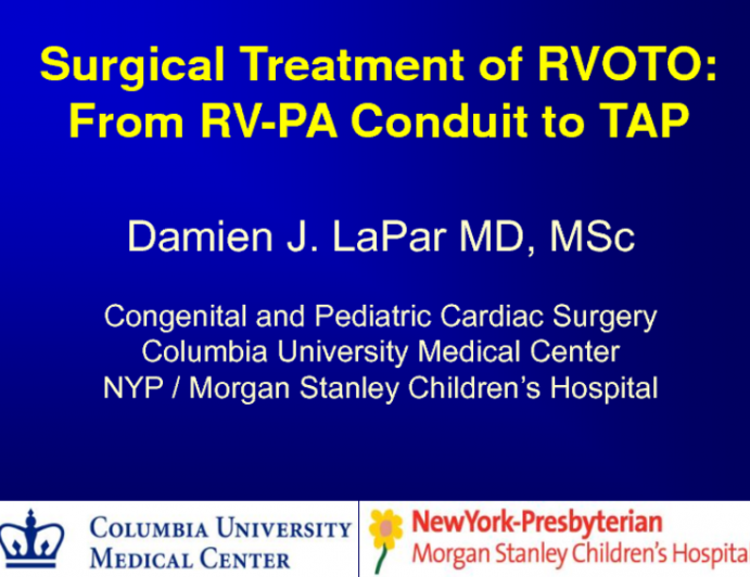 Surgical Treatment of RV Outflow Tract Obstruction: From RV-PA Conduit ...