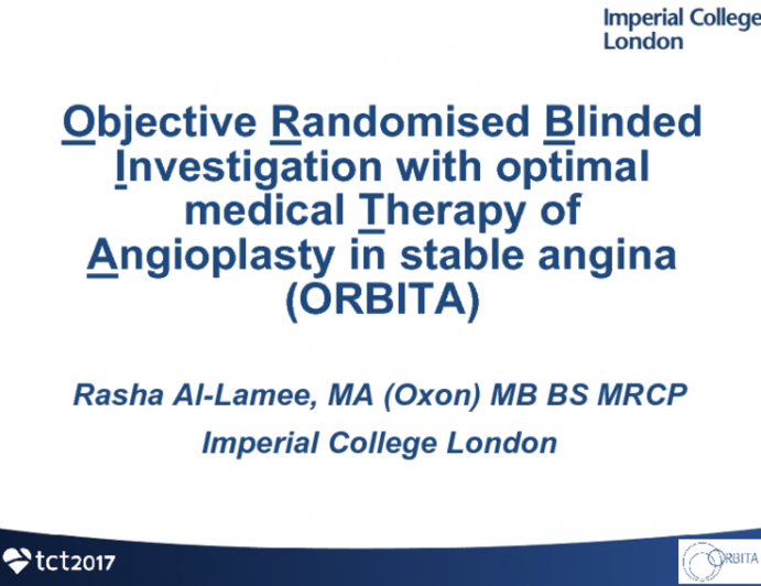 ORBITA: A Randomized, Sham-Controlled Trial of PCI in Patients With ...