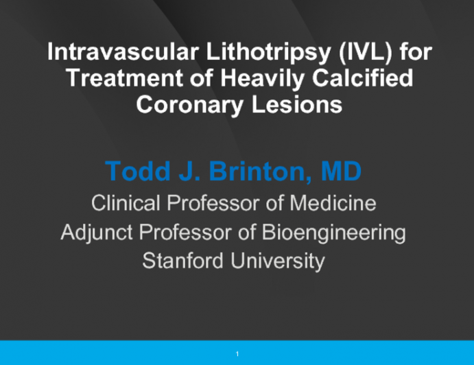 Intravascular Lithotripsy (IVL) for Treatment of Heavily Calcified ...