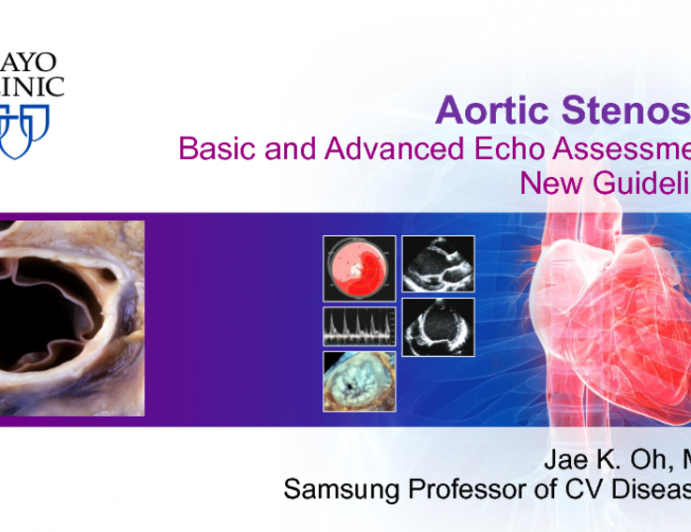 Aortic Stenosis: Basic and Advanced Echo Assessment New Guideline ...