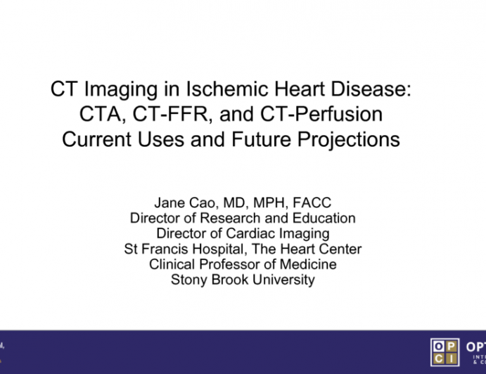 CT Imaging in Ischemic Heart Disease: CTA, CT-FFR, and CT-Perfusion ...