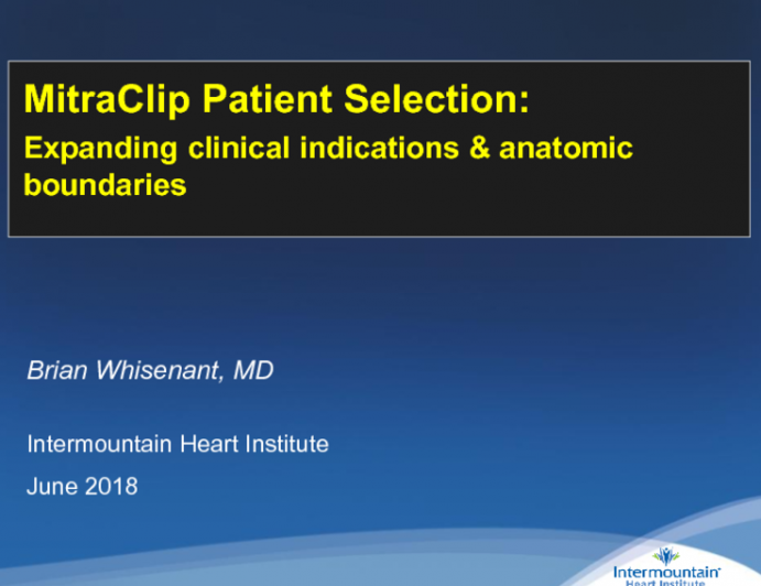 MitraClip Updates III: Expanding Clinical Indications and Anatomic ...