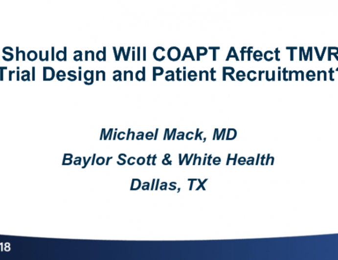 Should And Will Coapt Affect Tmvr Trial Design And Patient Recruitment