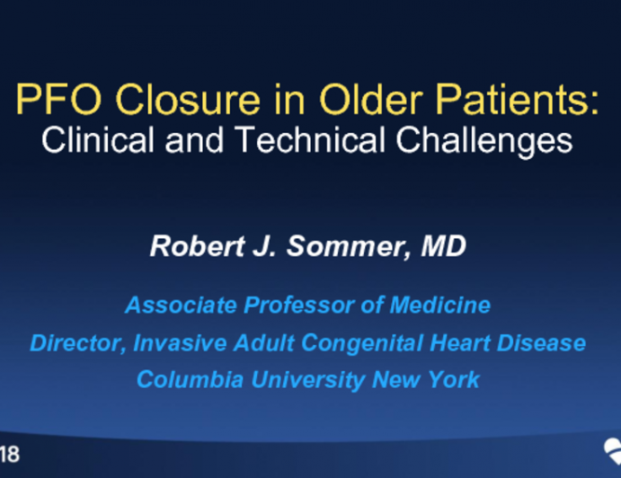 PFO Closure in Older Patients: Clinical and Technical Challenges ...