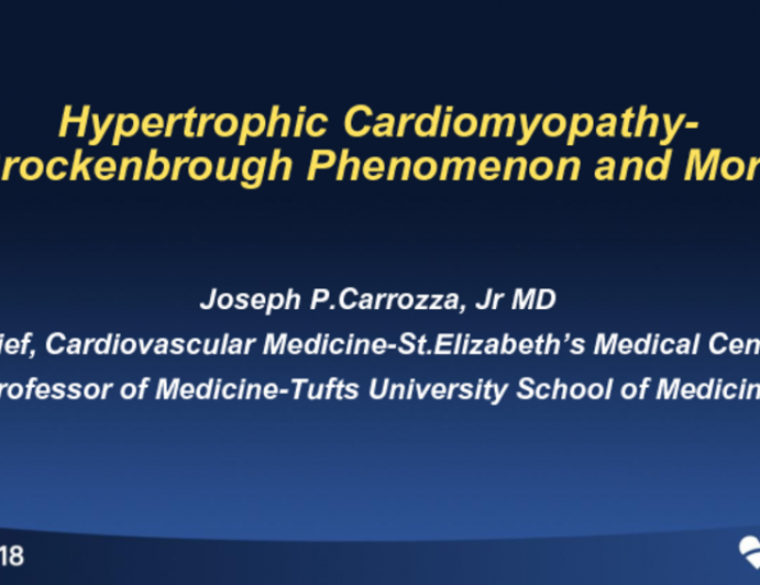 Hypertrophic Cardiomyopathy - Brockenbrough Phenomenon and More | tctmd.com