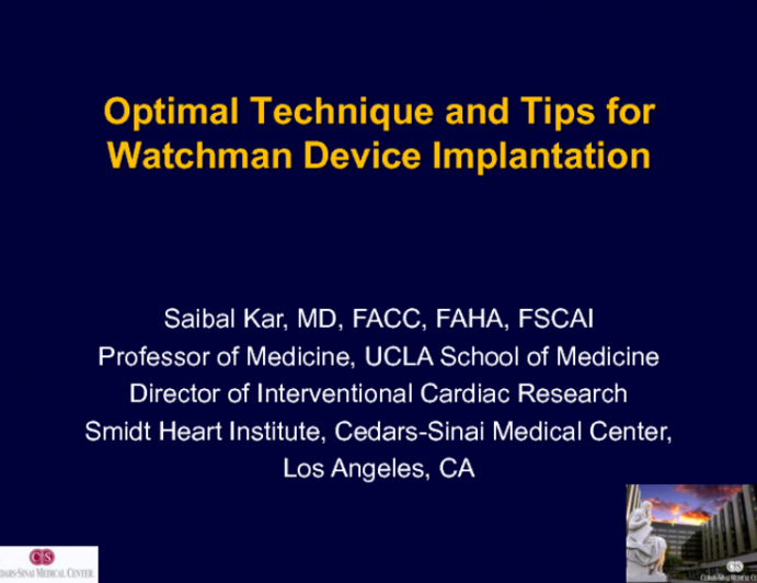 Optimal Technique and Tips for Watchman Implantation | tctmd.com