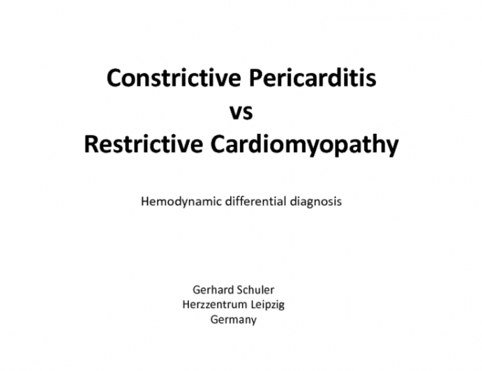 Constrictive Pericarditis or Restrictive Cardiomyopathy Hemodynamic Old ...