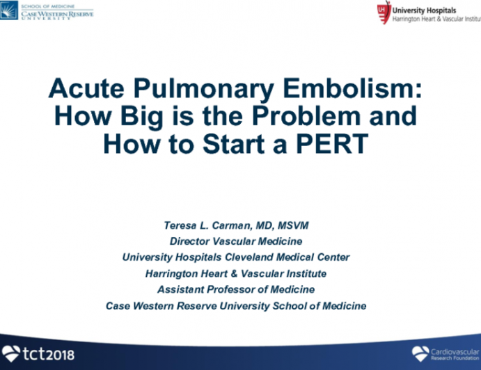 Acute Pulmonary Embolism: How Big Is the Problem and How to Start a ...