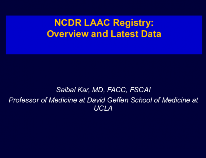 NCDR LAAC Registry: Overview and Latest Data | tctmd.com