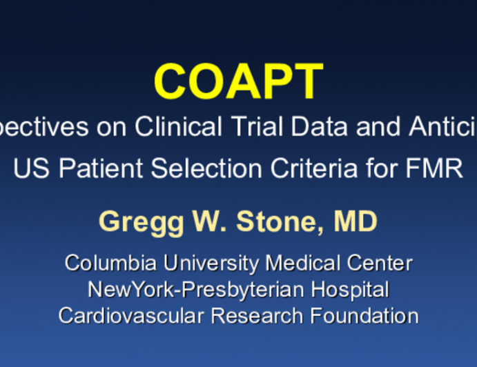 COAPT: Perspectives on Clinical Trial Data and Anticipated US Patient ...