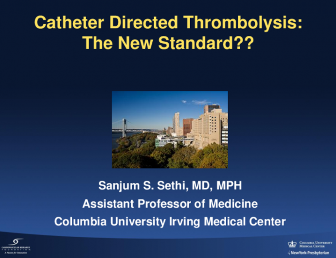 Catheter Directed Thrombolysis for Submassive Acute PE: The New ...