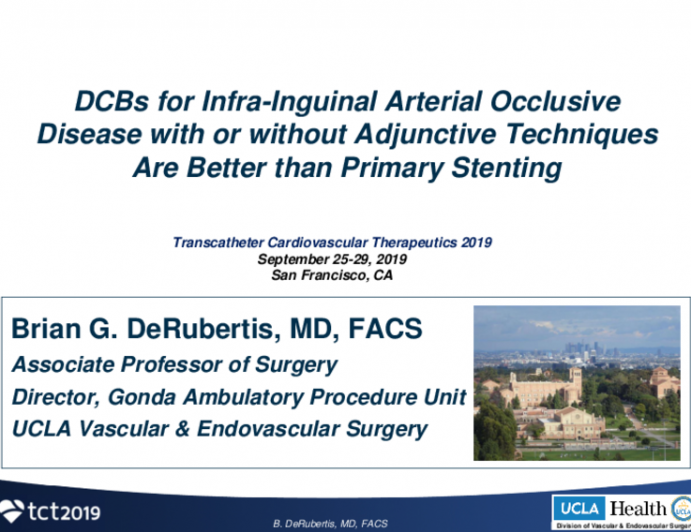 DCBs for Infrainguinal Arterial Occlusive Disease With or Without ...