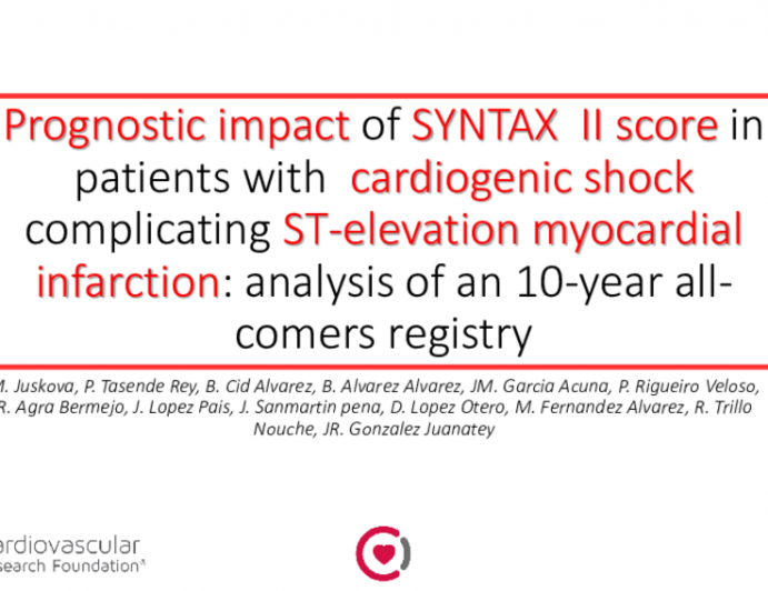 TCT 173: Prognostic Impact of SYNTAX II Score in Patients With ...