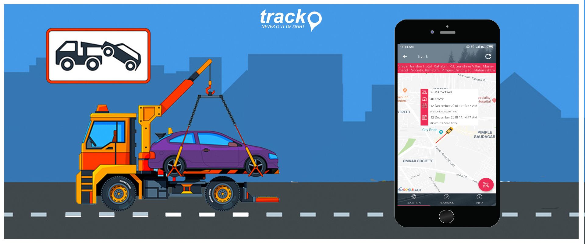 Customer satisfaction for truck towing businesses with GPS tracking system