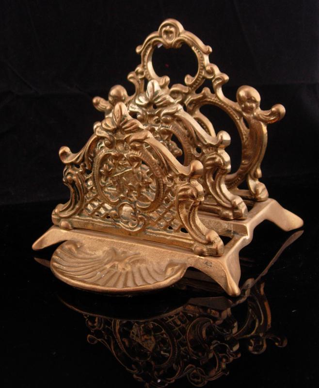 Vintage brass cherub letter holder Storage & Organization Office & Desk ...