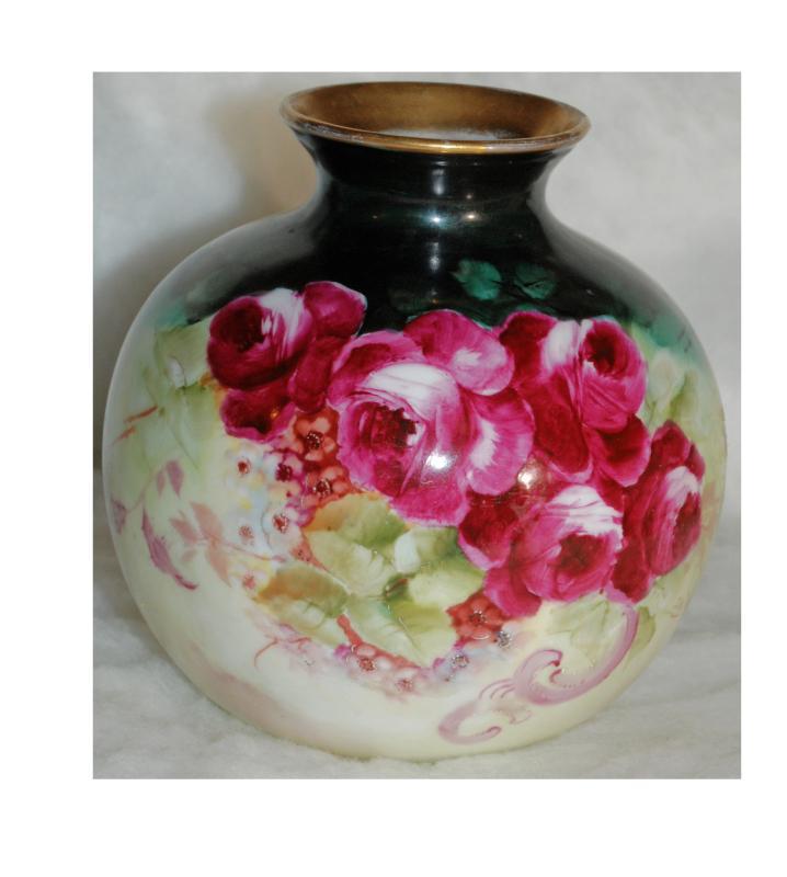 Beautiful Napco Ceramic Planter Server S197 3D Roses Leaves Pansies ...