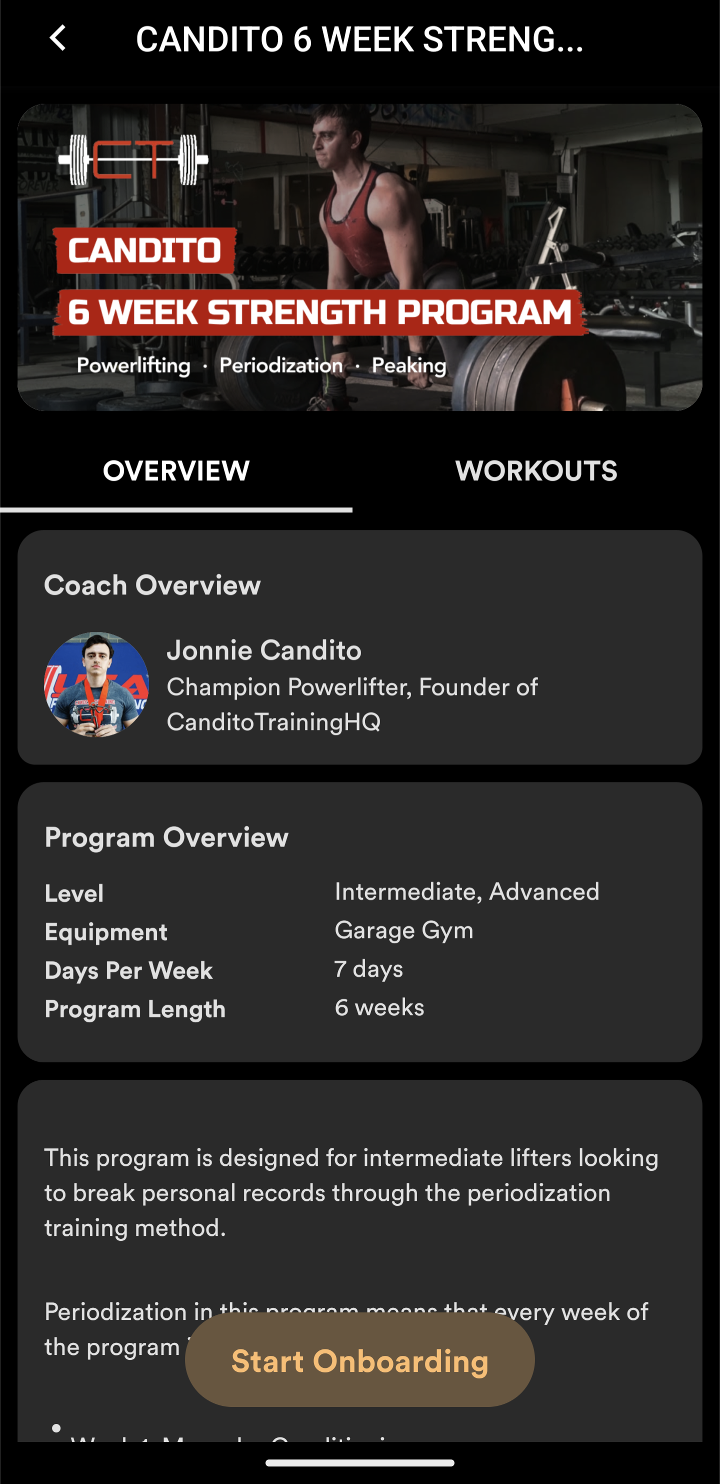 Candito 6-Week Strength Program (App & Program Guide) | Boostcamp App