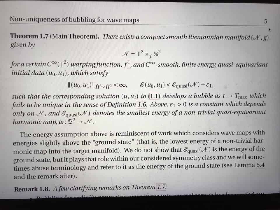 Non-Uniqueness of Bubbling for Wave Maps | Published in Ars Inveniendi ...