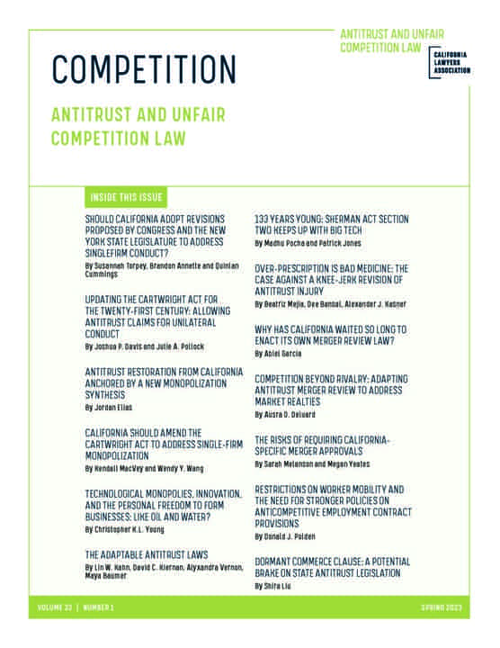 Vol. 33, Issue 1, 2023 | Published by Competition Journal of the Antitrust and Unfair ...