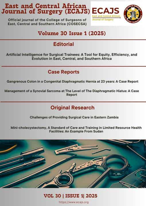 Vol. 30, Issue 1, 2025 | Published by East and Central African Journal of Surgery