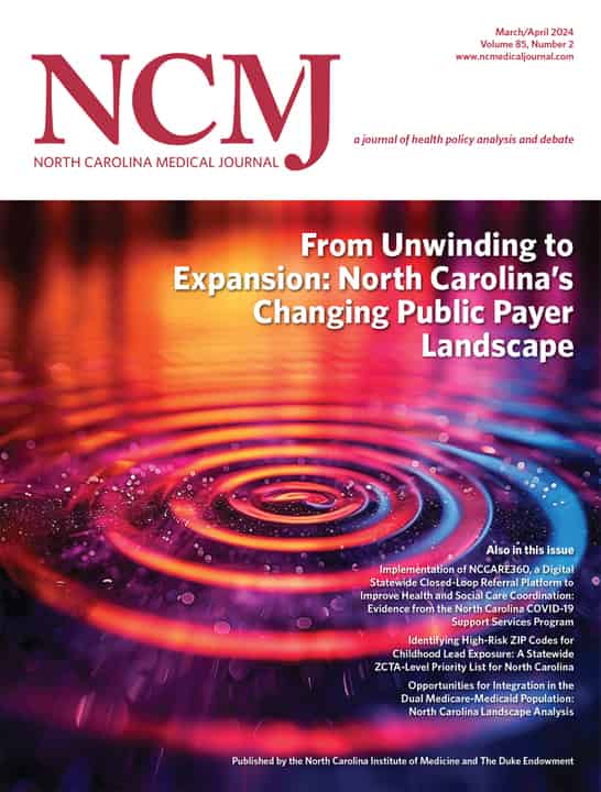 Vol. 85, Issue 2, 2024 | Published by North Carolina Medical Journal