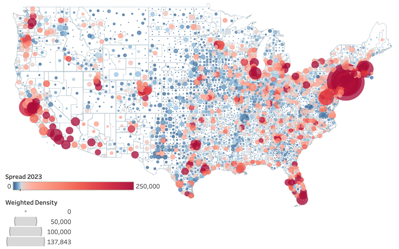 Usa Population Density Map