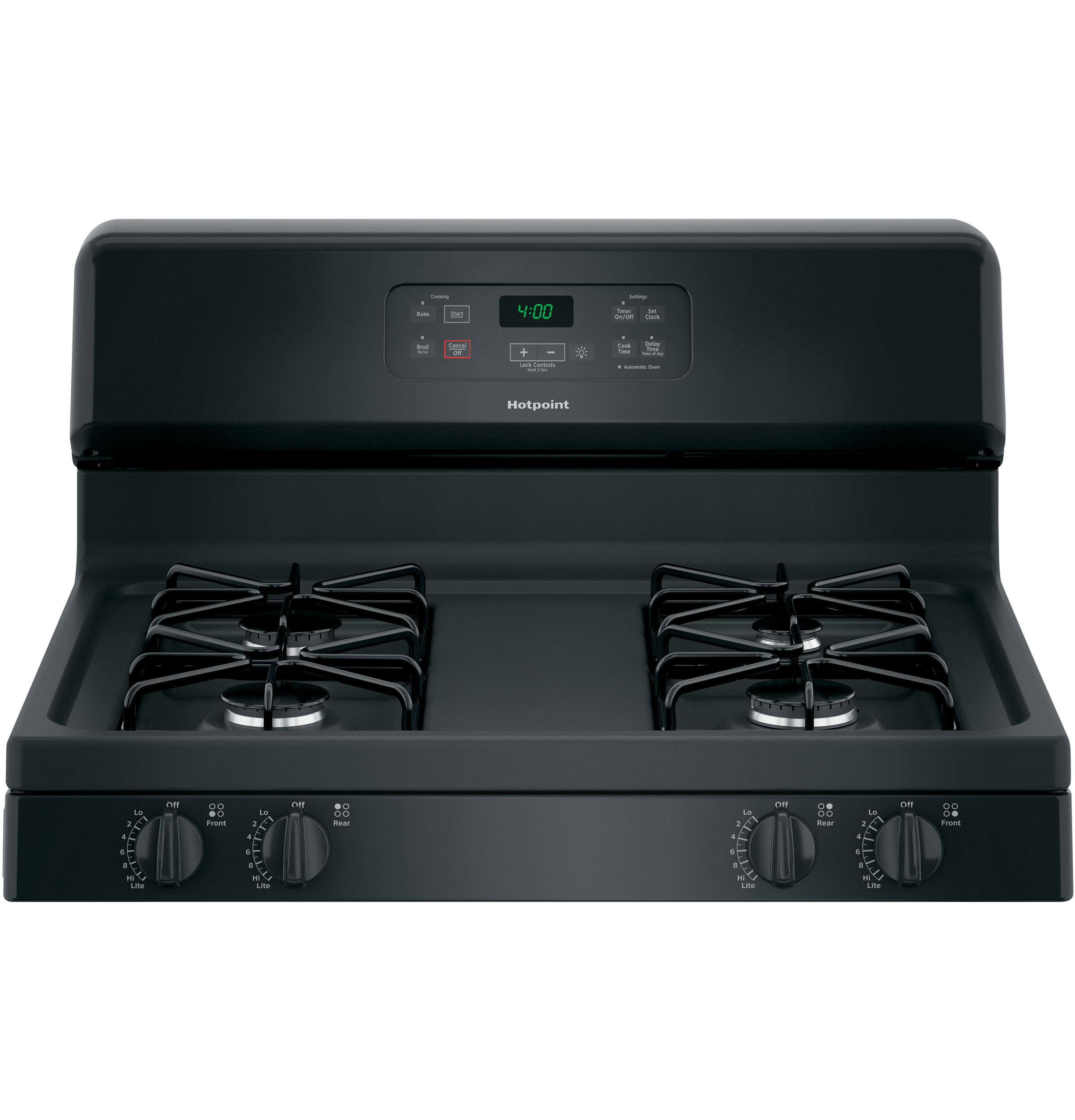 Hotpoint - RGBS400DMBB - Hotpoint® 30" Free-Standing Standard Clean Gas ...