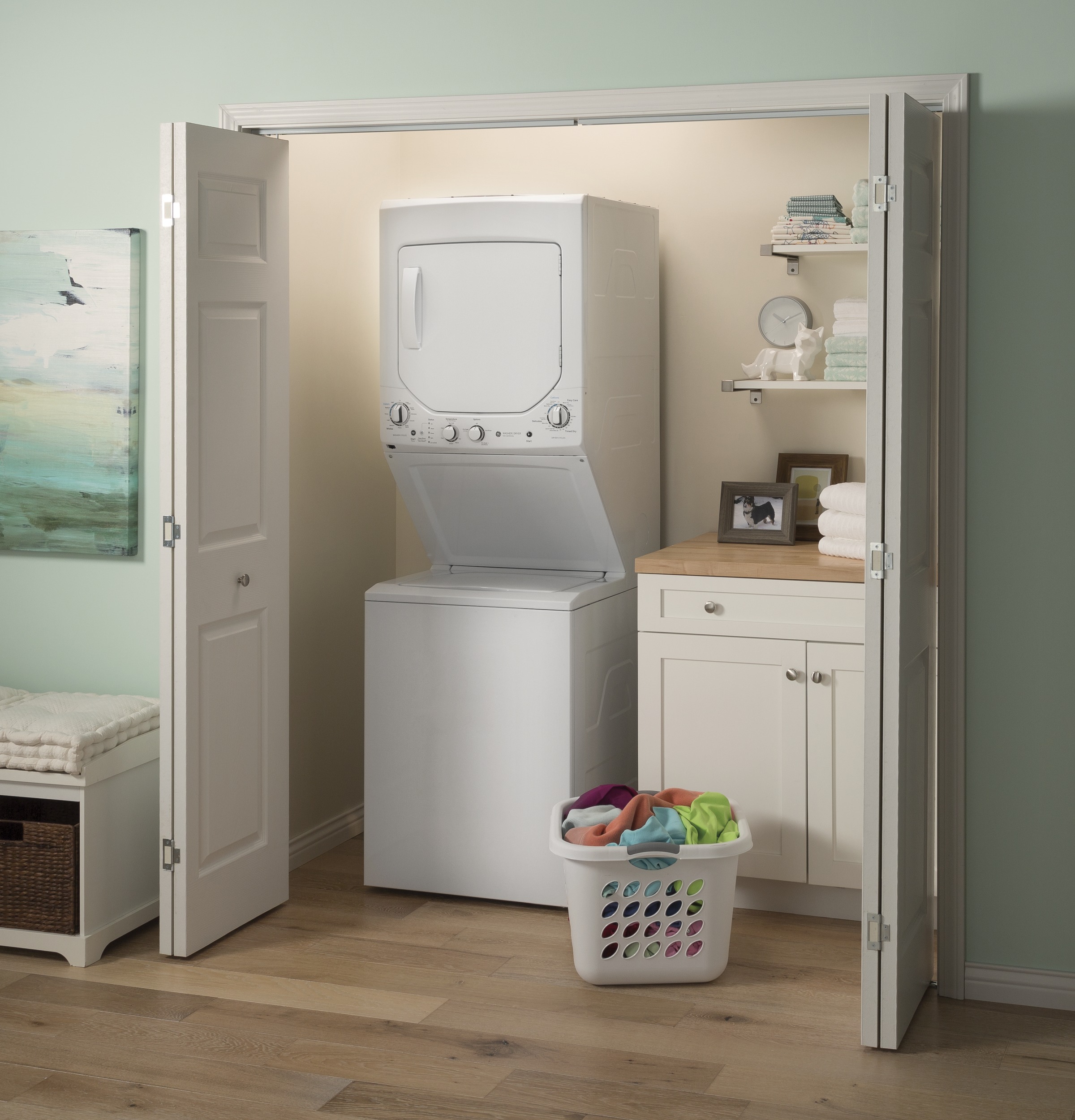 GE - GUD24ESSMWW - GE Unitized Spacemaker® 2.3 cu. ft. Capacity Washer ...