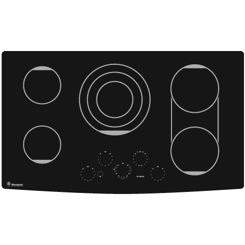 Monogram - ZEU36KSKSS - GE Monogram® 36" Electric Cooktop-ZEU36KSKSS ...