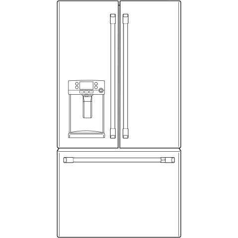Cafe - CFE28TP4MW2 - Café™ ENERGY STAR® 27.7 Cu. Ft. Smart French-Door ...