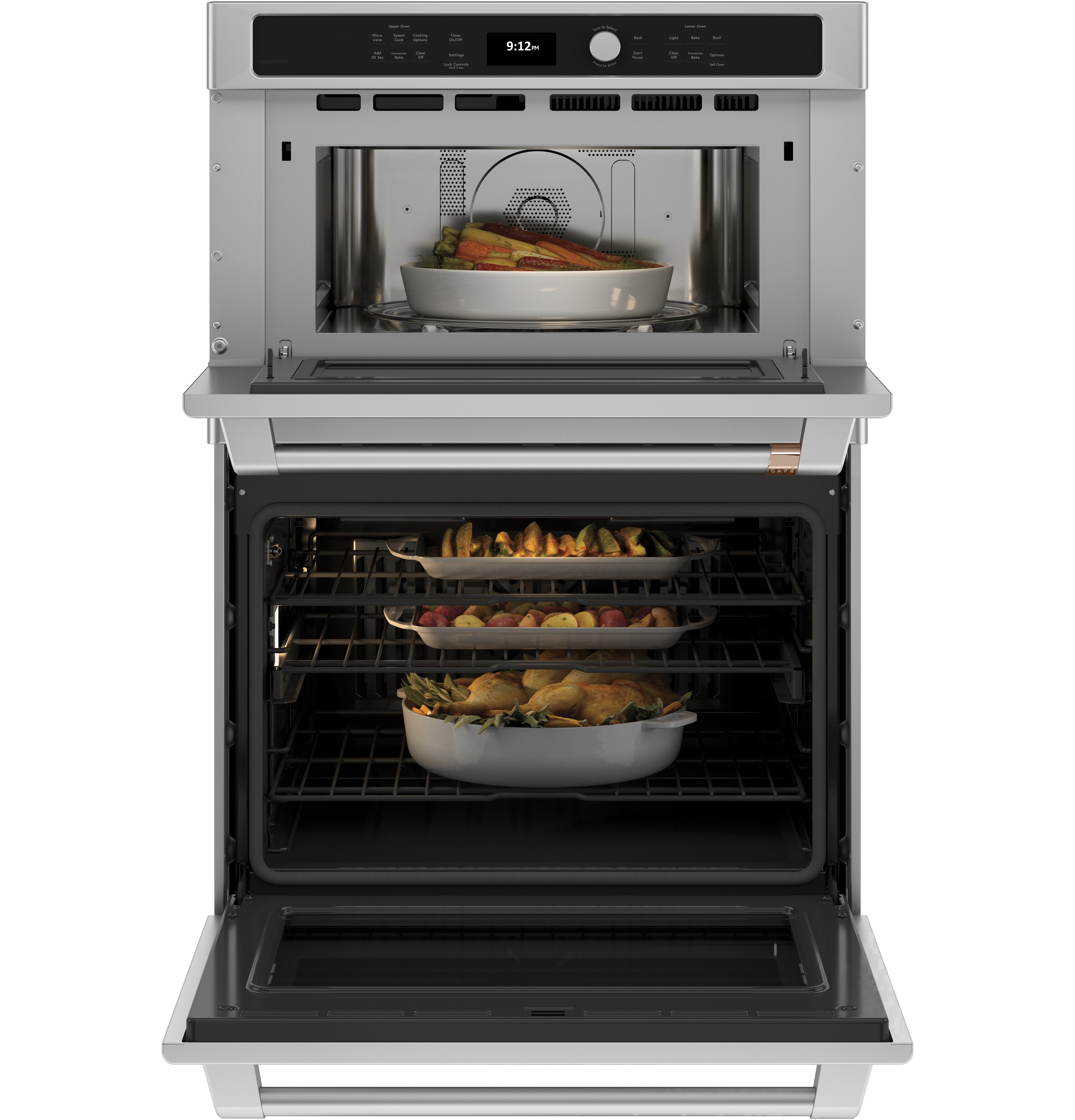 Cafe - CTC912P2NS1 - Café™ 30 in. Combination Double Wall Oven with ...