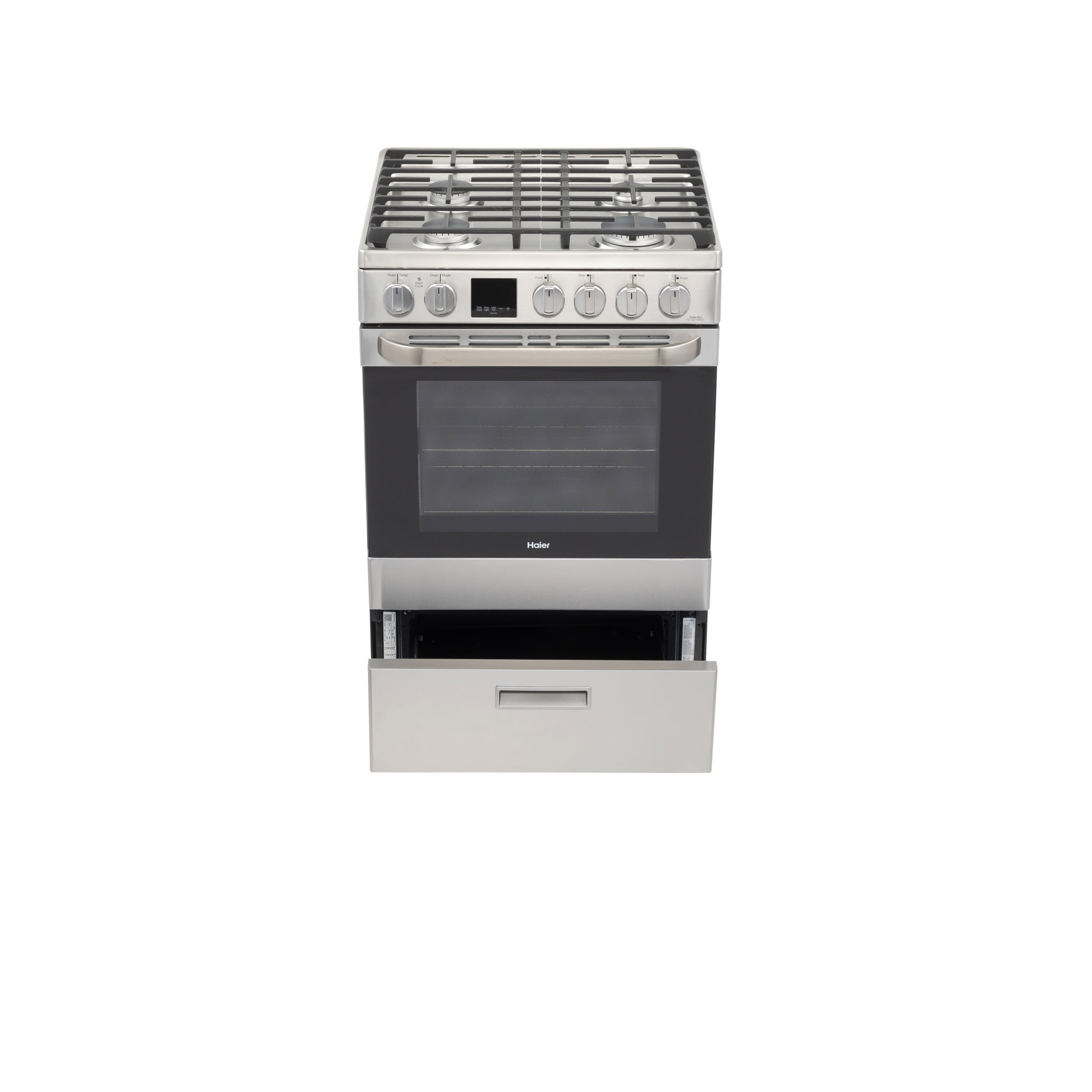 Haier - QGAS740RMSS - 24" 2.9 Cu. Ft. Gas Free-Standing Range with ...