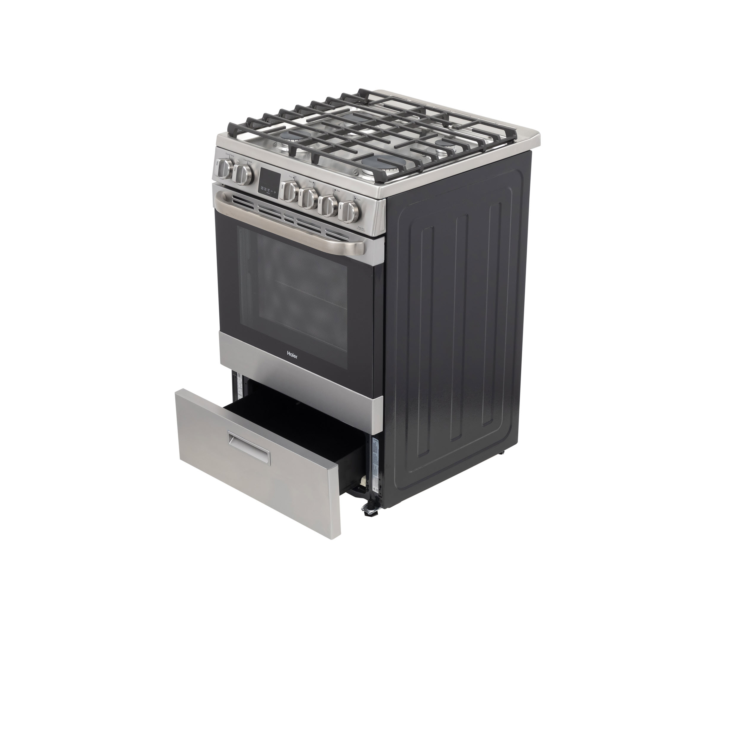 Haier - QGAS740RMSS - 24" 2.9 Cu. Ft. Gas Free-Standing Range with ...