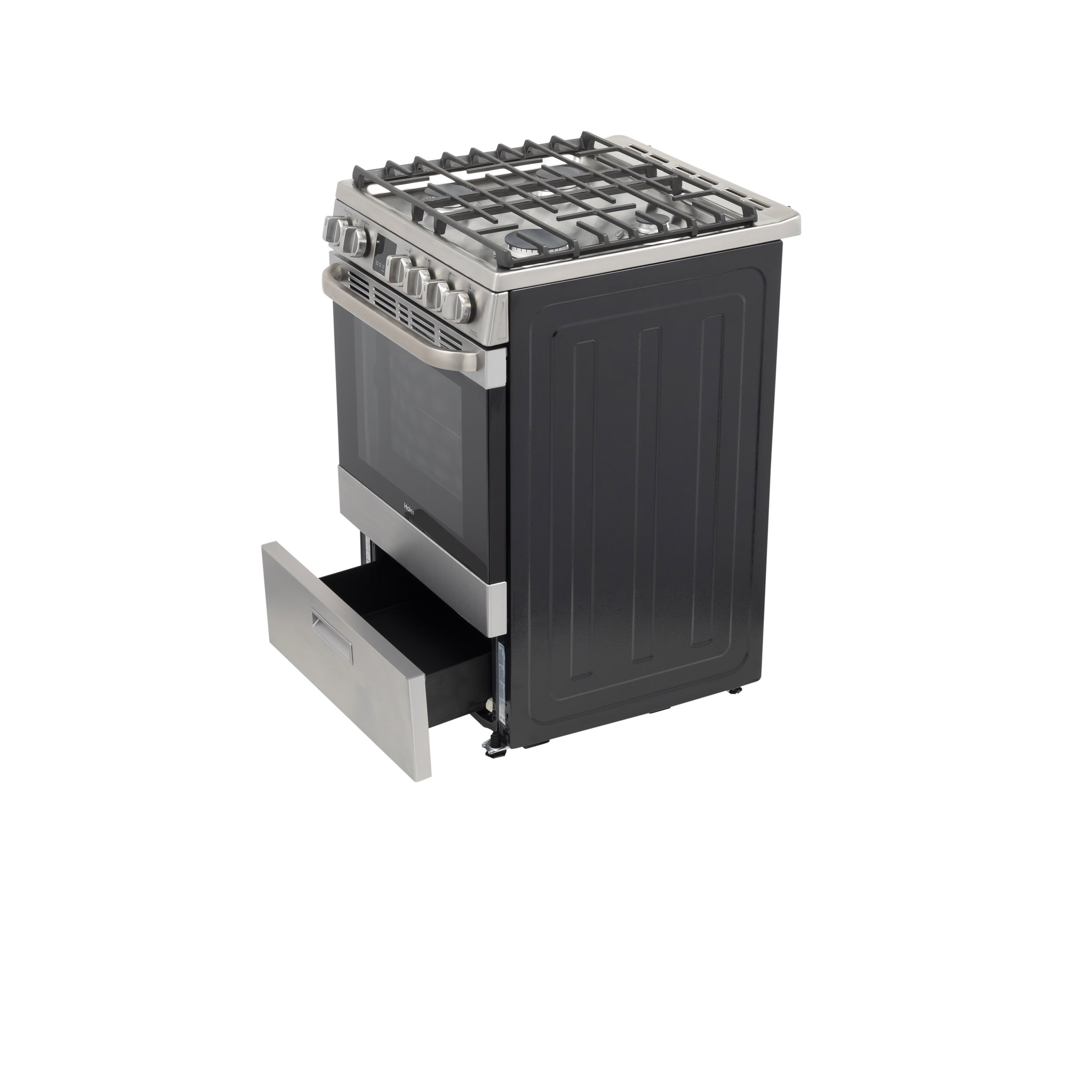 Haier - QGAS740RMSS - 24" 2.9 Cu. Ft. Gas Free-Standing Range with ...