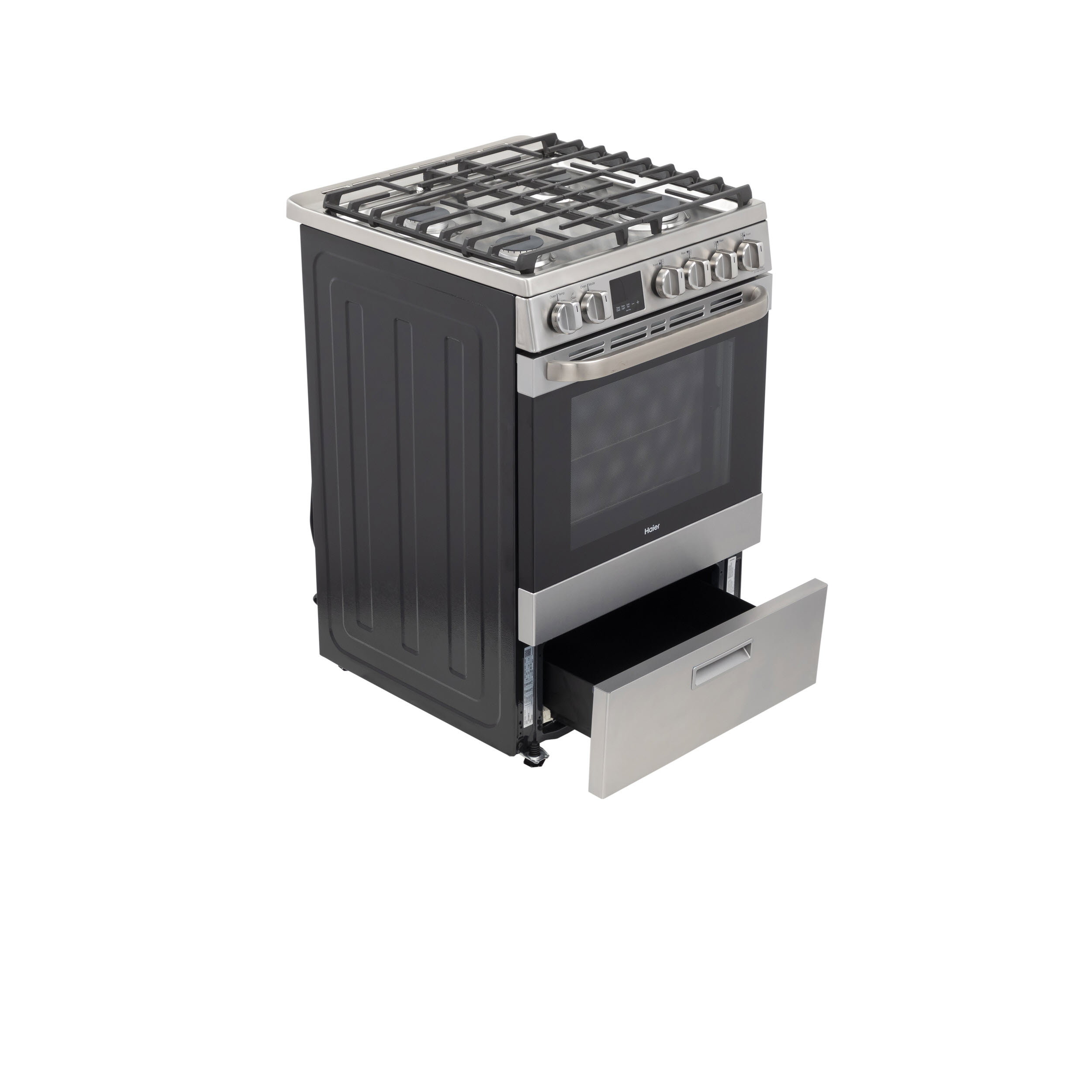 Haier - QGAS740RMSS - 24" 2.9 Cu. Ft. Gas Free-Standing Range with ...