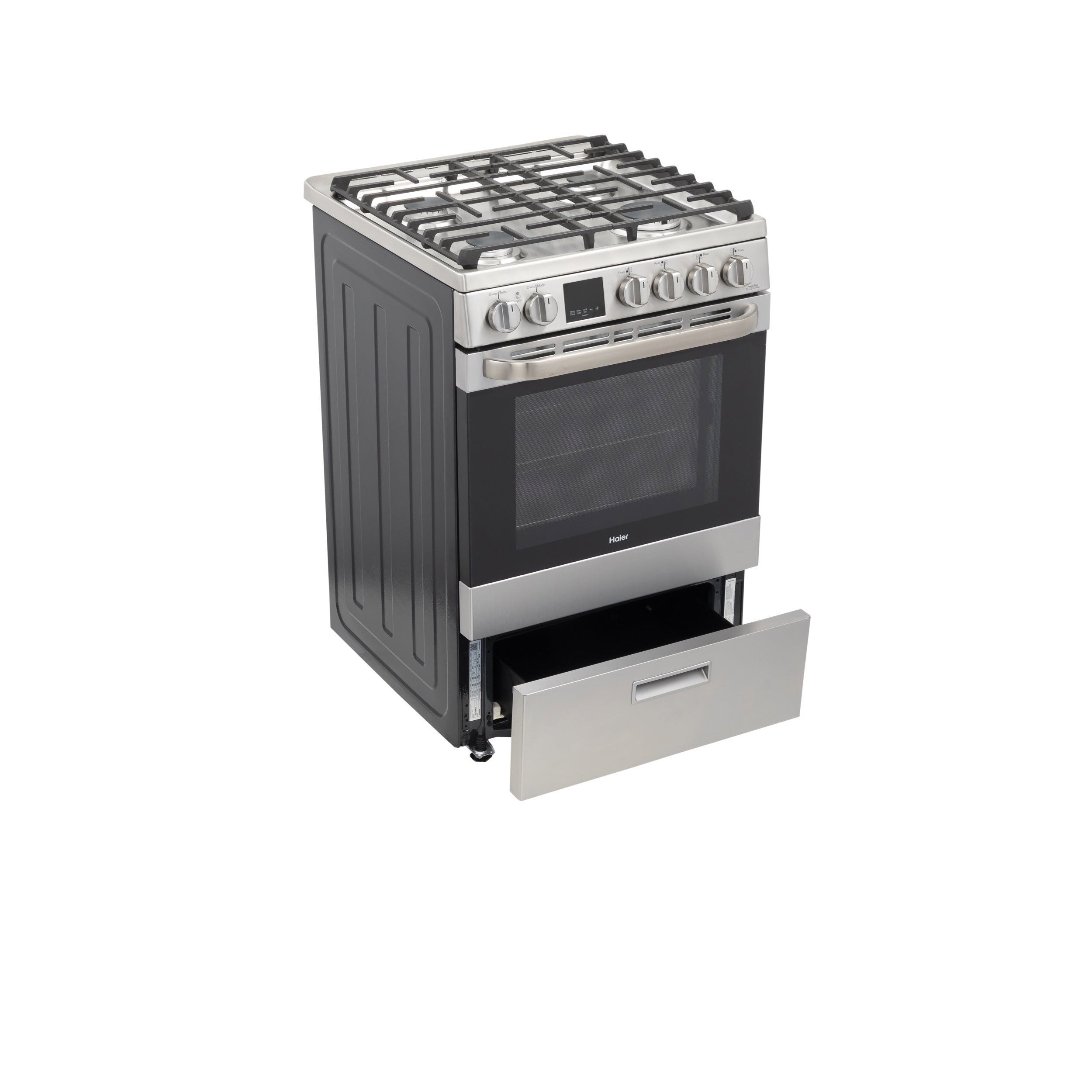 Haier - QGAS740RMSS - 24" 2.9 Cu. Ft. Gas Free-Standing Range with ...