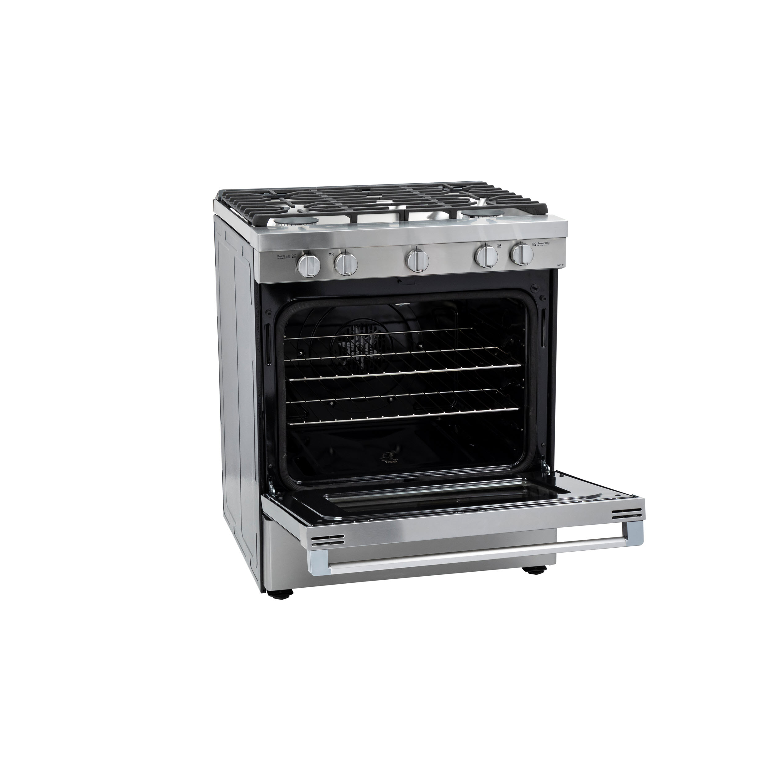 Haier - QGSS740RNSS - 30" Smart Slide-In Gas Range with Convection ...