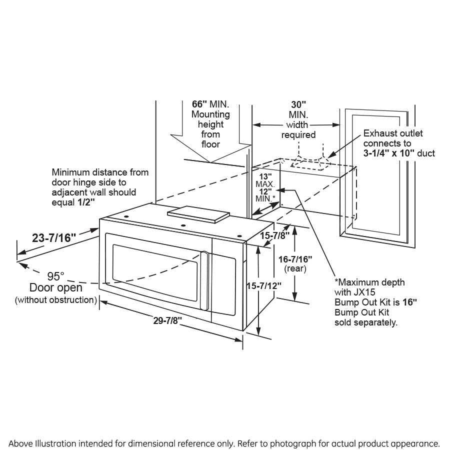GE - JVM3162DJWW - GE® 1.6 Cu. Ft. Over-the-Range Microwave Oven ...