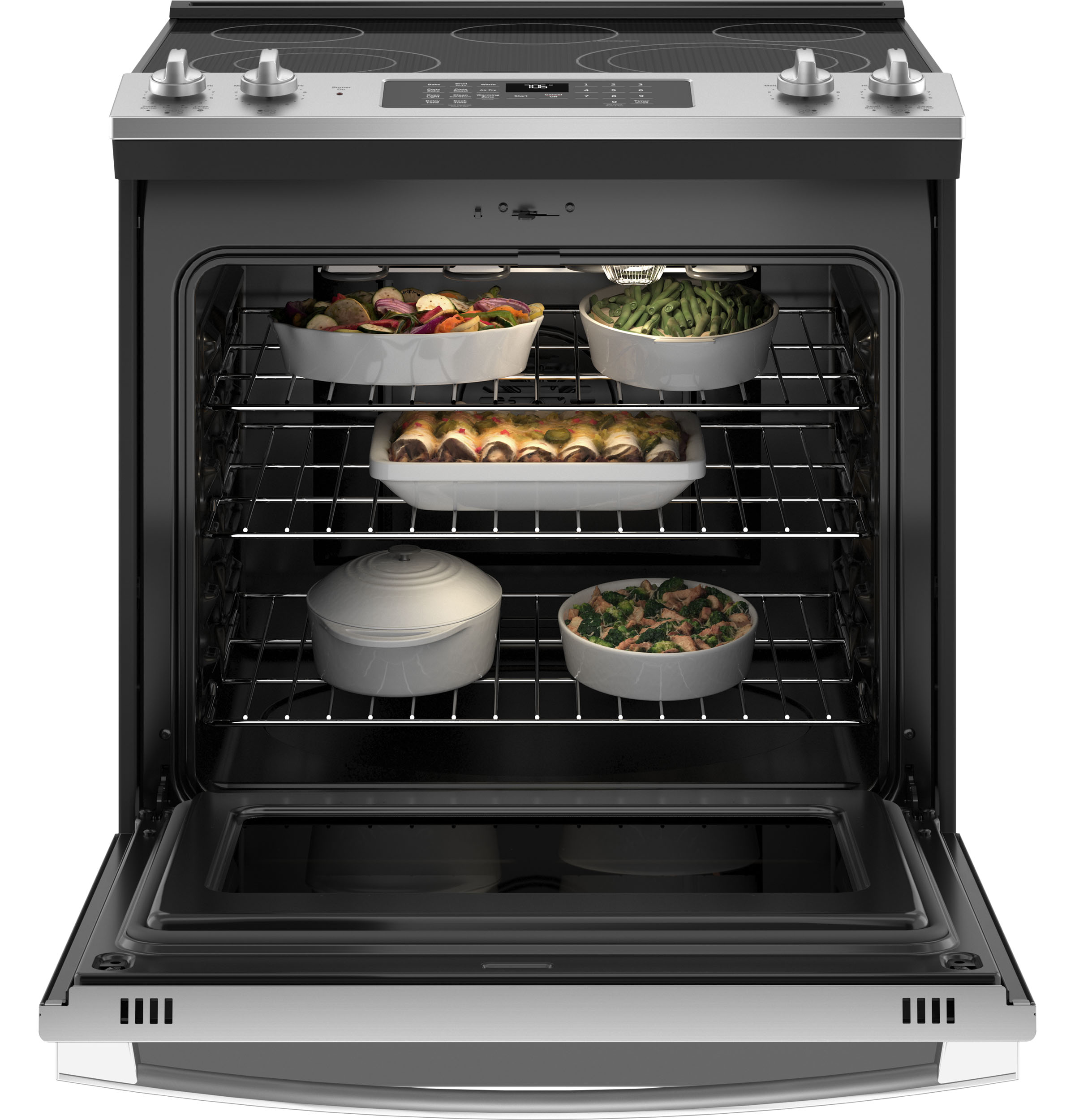 GE - JS760SPSS - GE® 30" Slide-In Electric Convection Range with No ...