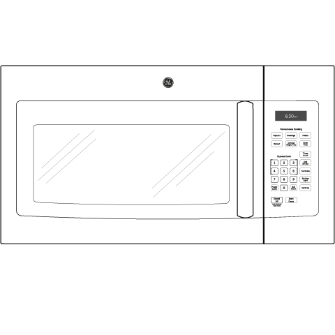 GE - JVM3160DFWW - GE® 1.6 Cu. Ft. Over-the-Range Microwave Oven ...