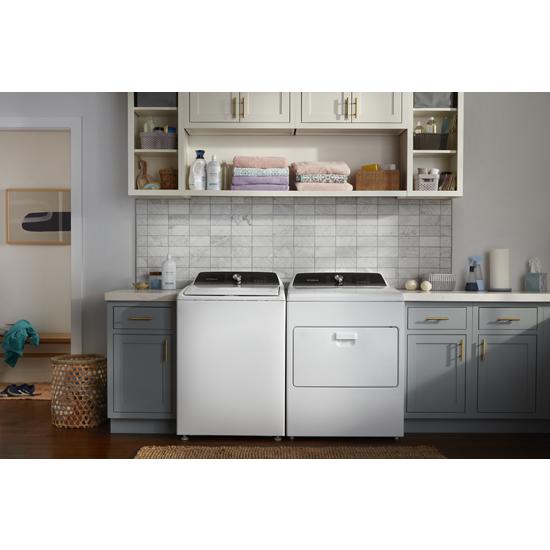 Whirlpool - WED5010LW - 7.0 Cu. Ft. Top Load Electric Moisture Sensing ...