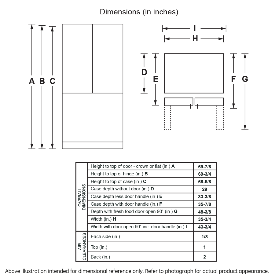 GE - GFE26JEMDS - GE® ENERGY STAR® 25.7 Cu. Ft. French-Door ...