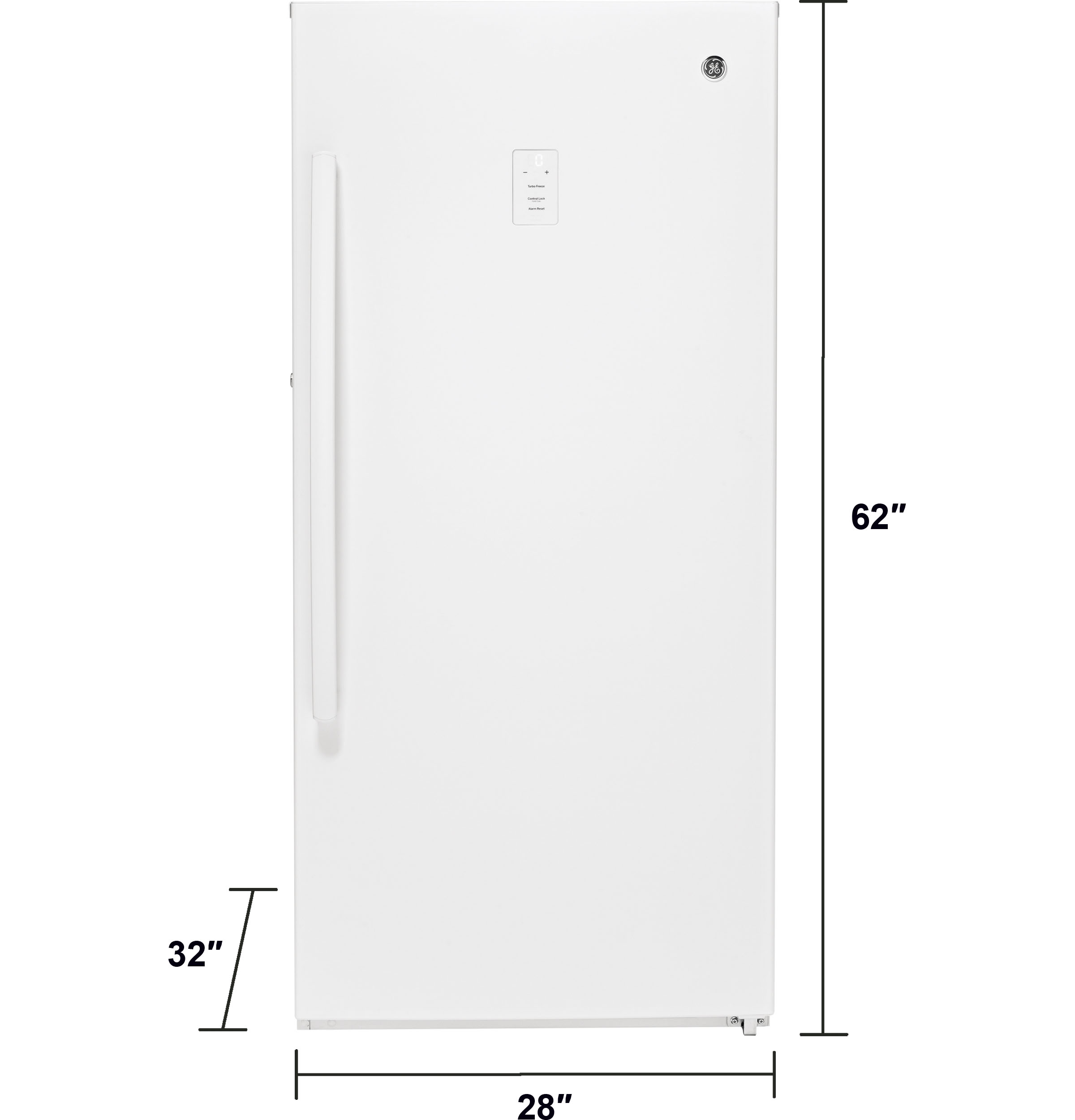 GE - FUF14SMRWW - GE® 14.1 Cu. Ft. Frost-Free Garage Ready Upright ...
