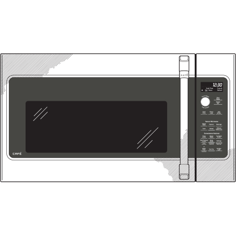 Cafe - CVM521P2MS1 - Café™ 2.1 Cu. Ft. Over-the-Range Microwave Oven ...