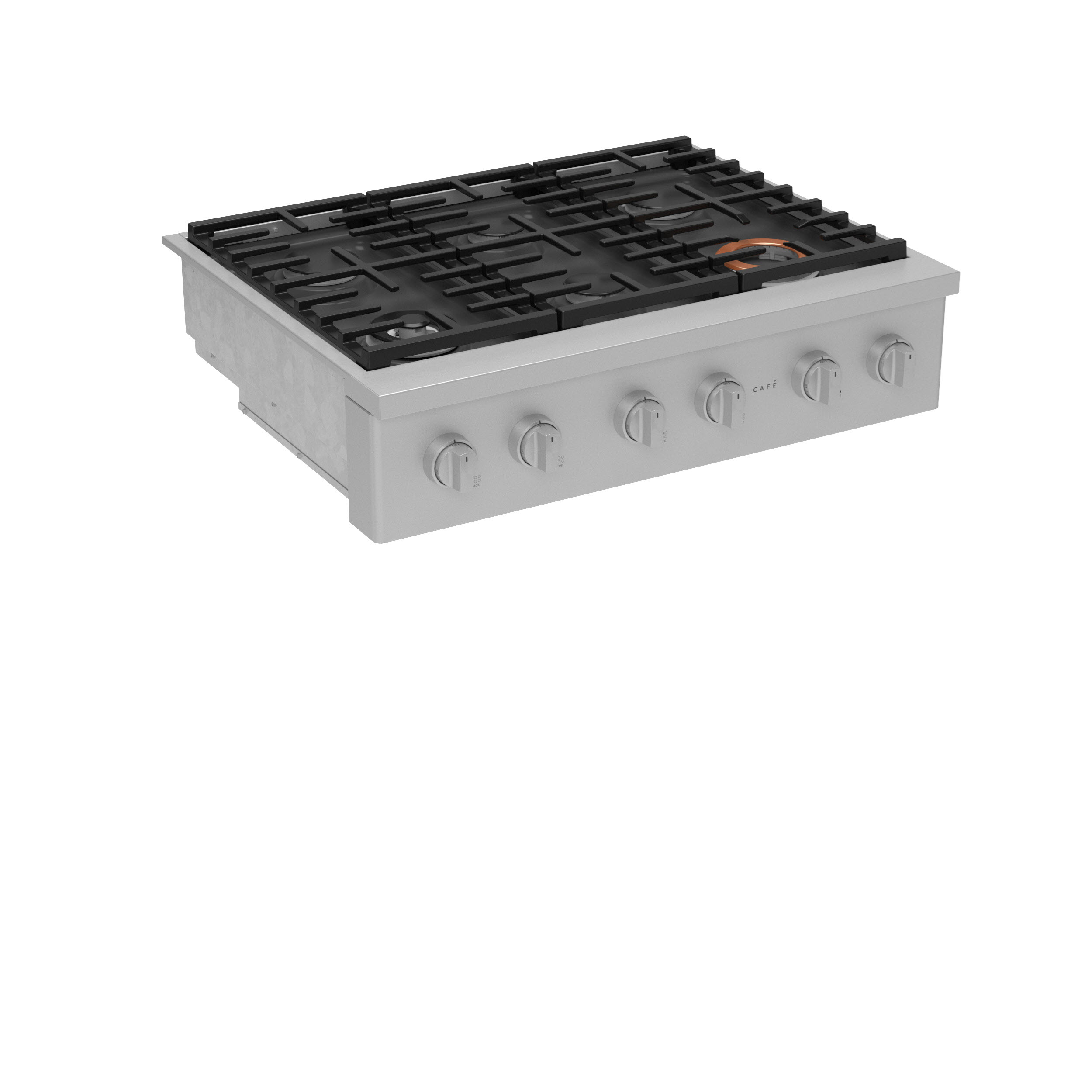 Cafe - CGU366P2TS1 - Café™ 36" Commercial-Style Gas Rangetop with 6 ...